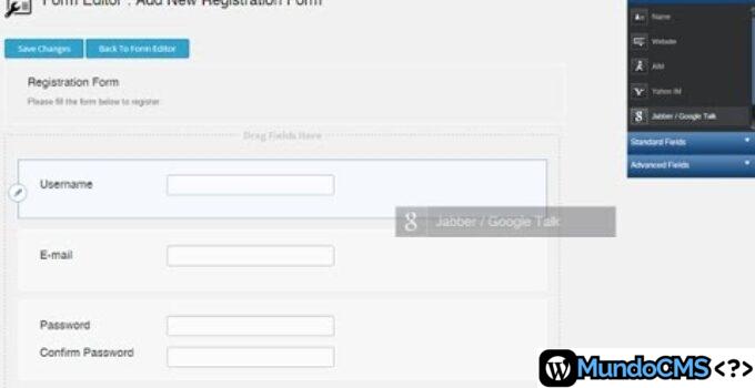 Como crear un formulario de registro en wordpress - MundoCMS